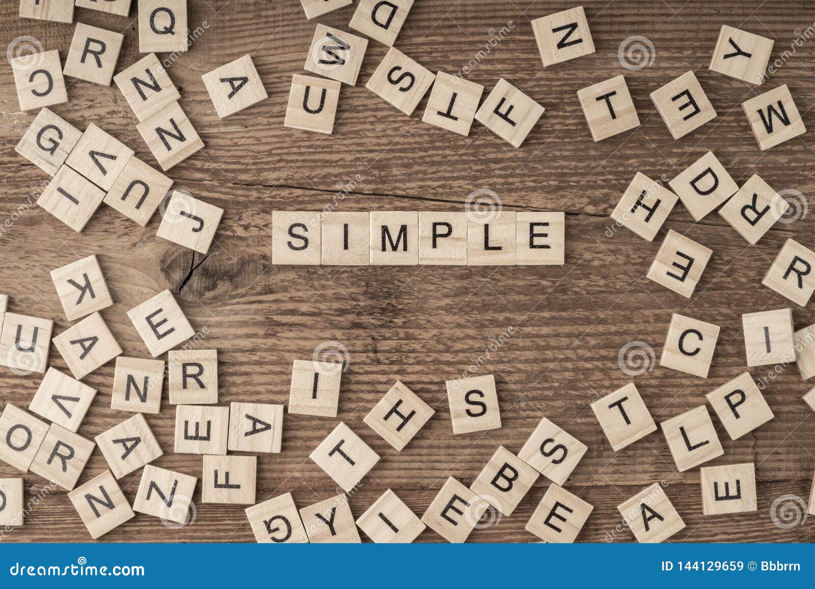 The Word Simple Written with Wooden Letters Stock Image - Image of ...