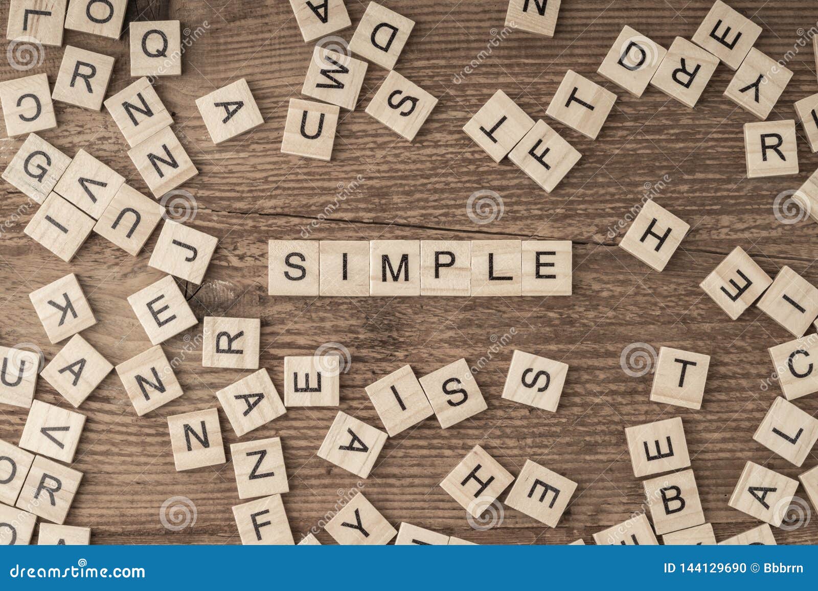 The Word Simple Written with Wooden Letters Stock Photo - Image of ...