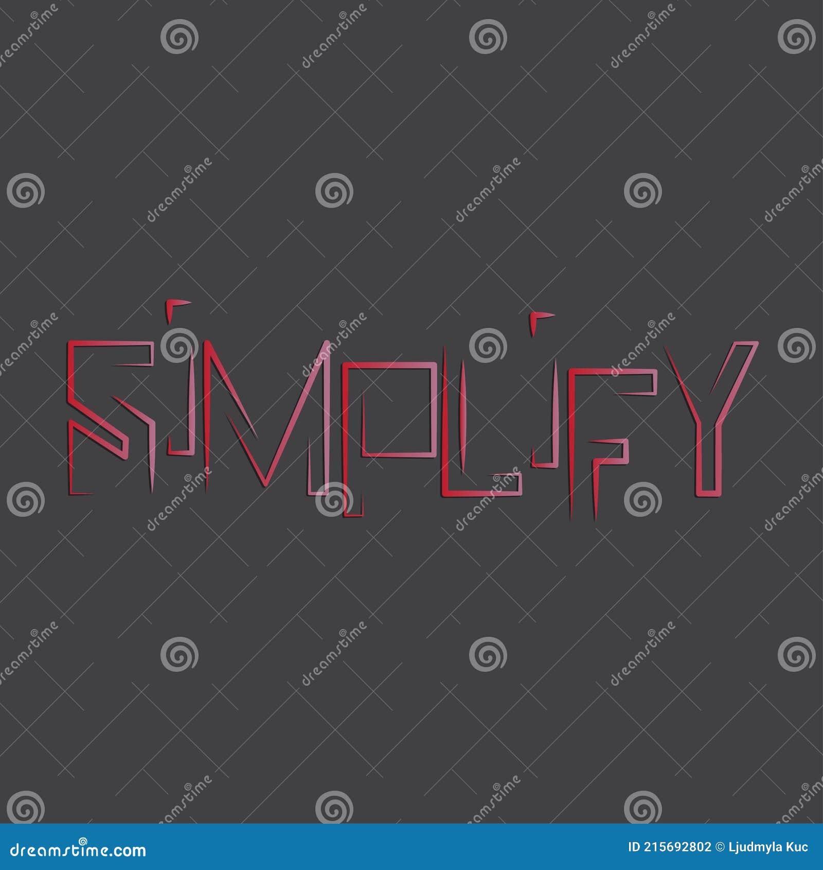 Word Simplify with Contour Lines Stock Vector - Illustration of modern ...