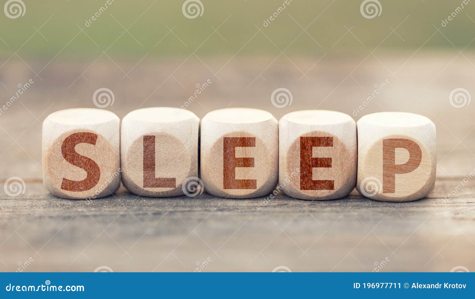The Word Sleep on Wooden Blocks Stock Image - Image of information ...