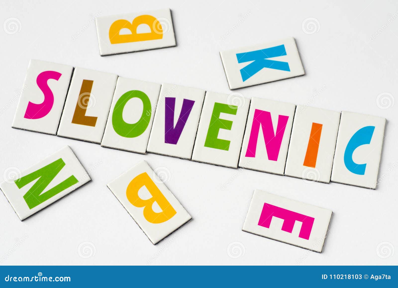 Word Slovenic Made of Colorful Letters Stock Image - Image of composed ...