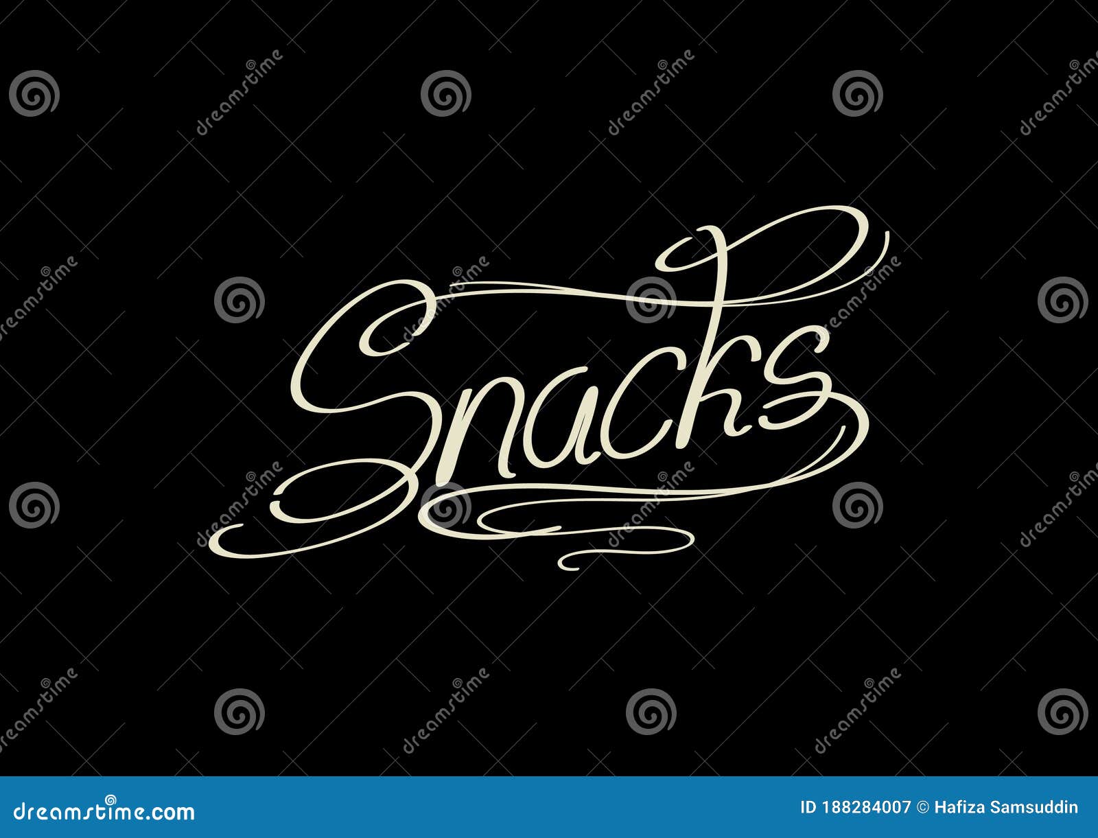 Word Snacks. Vector Illustration Decorative Design Stock Vector ...