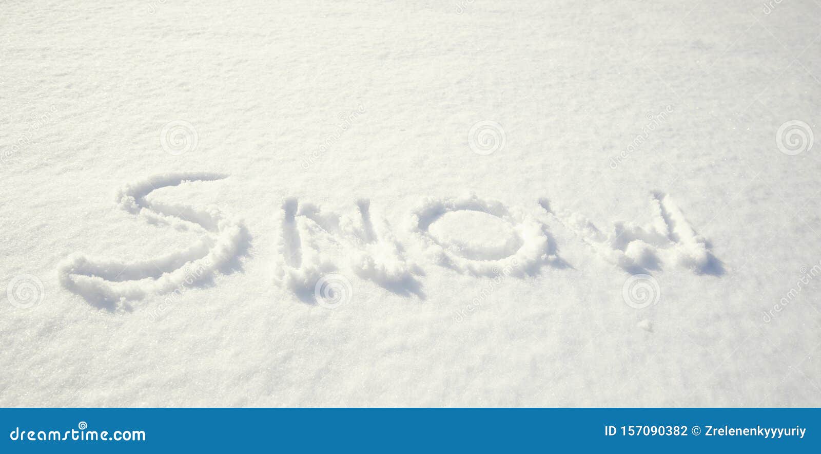Word "snow" Written on the Snow Stock Photo - Image of snow, frost ...