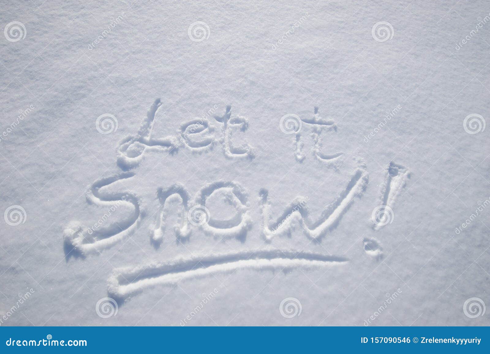 Word "snow" Written on Snow Stock Photo - Image of nice, frost: 157090546