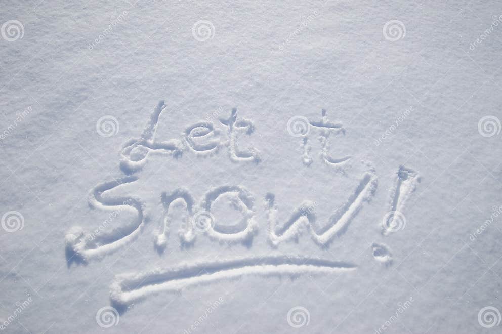 Word "snow" Written on Snow Stock Photo - Image of nice, frost: 157090546