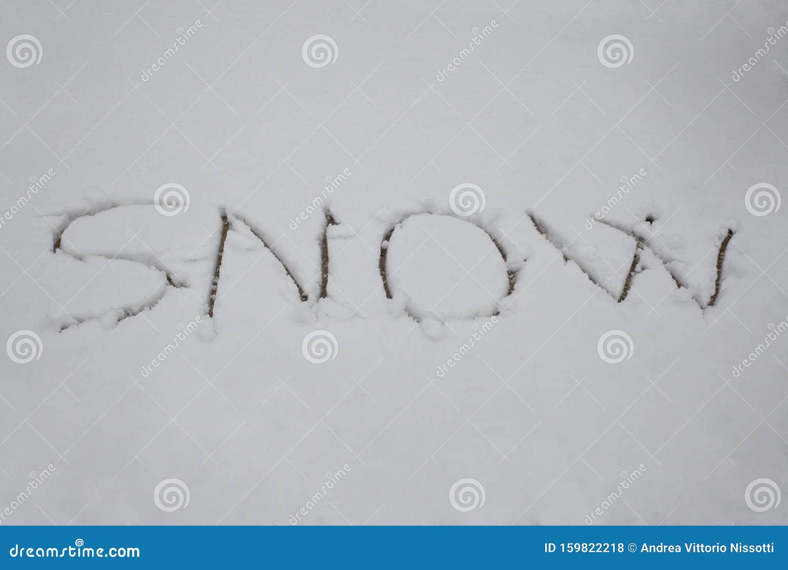 Word Snow Written in the Snow with Copy Space for Your Text Stock Photo ...