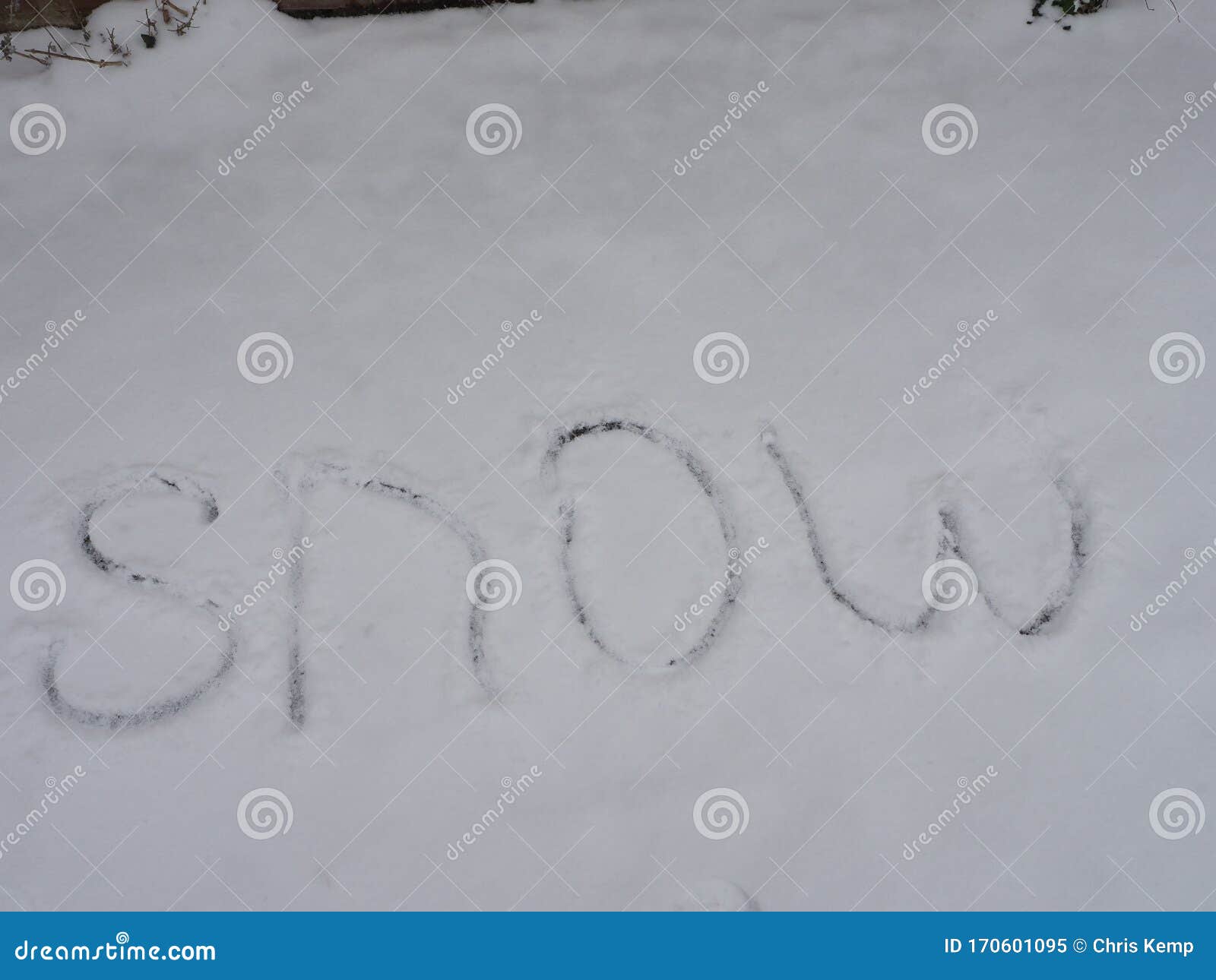 The Word `snow` Written in the Snow Stock Image - Image of winter ...