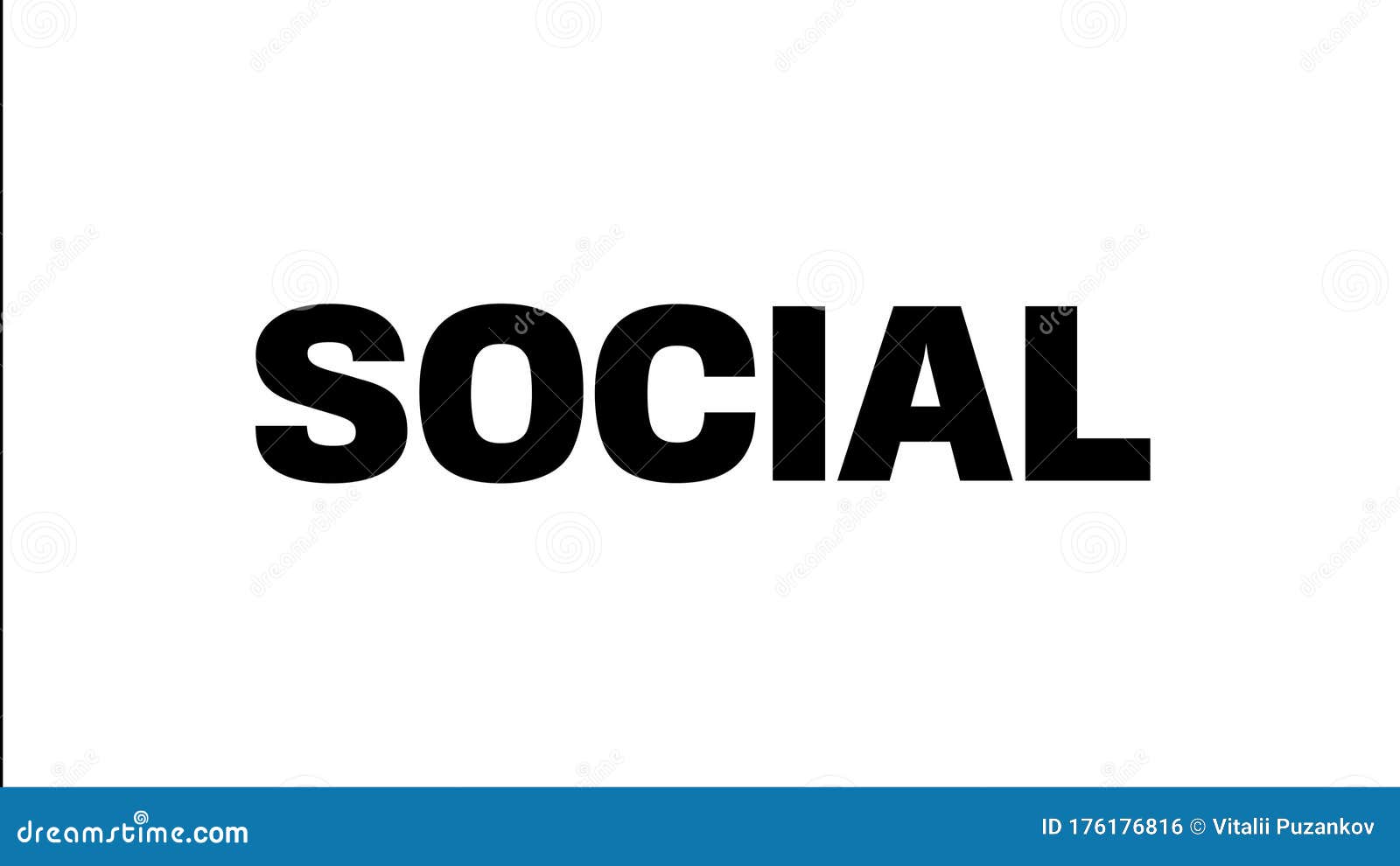 The Word Social on a Black and White Background. on a Black Background ...