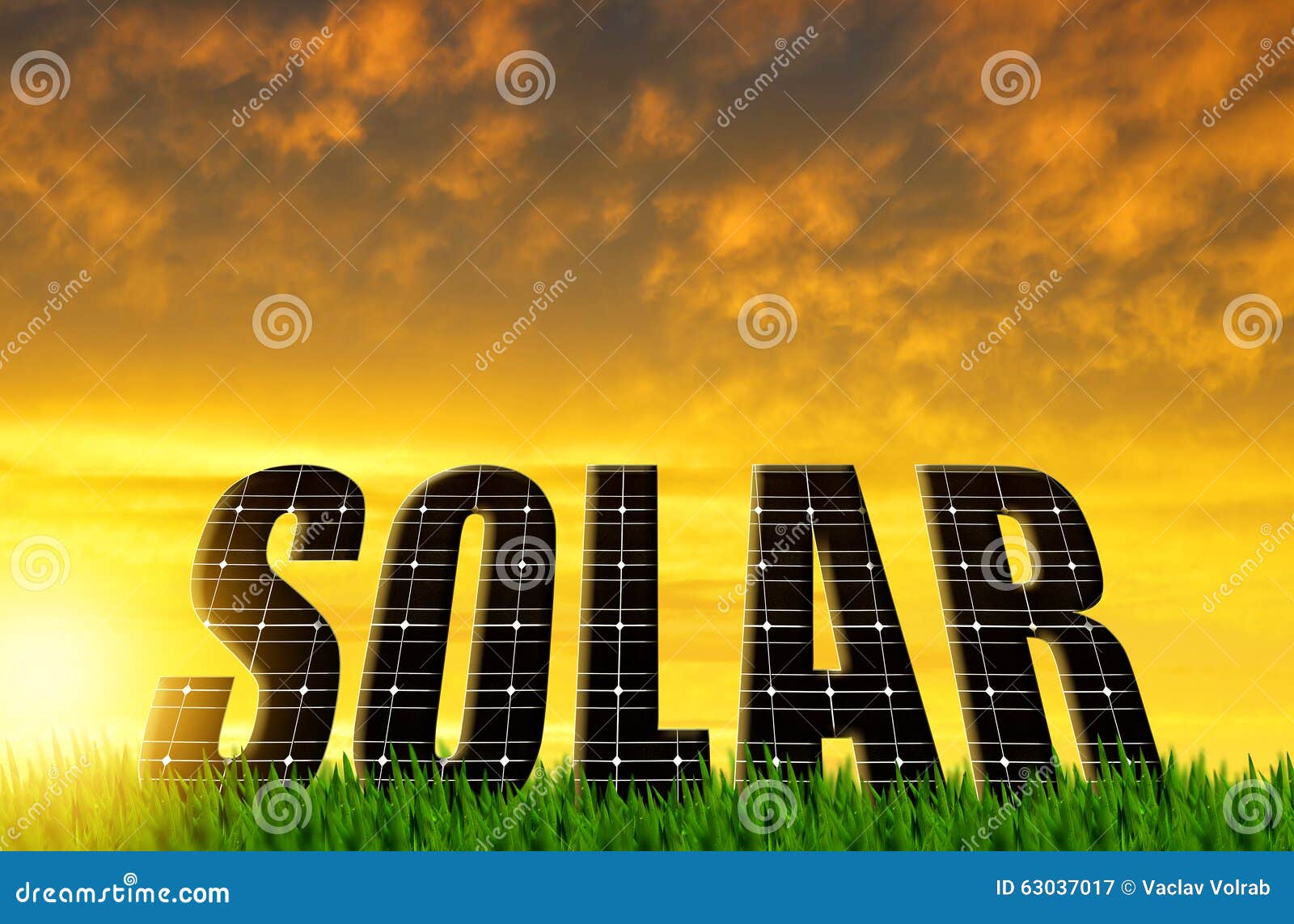 The Word Solar from Solar Energy Panels Stock Image - Image of ...