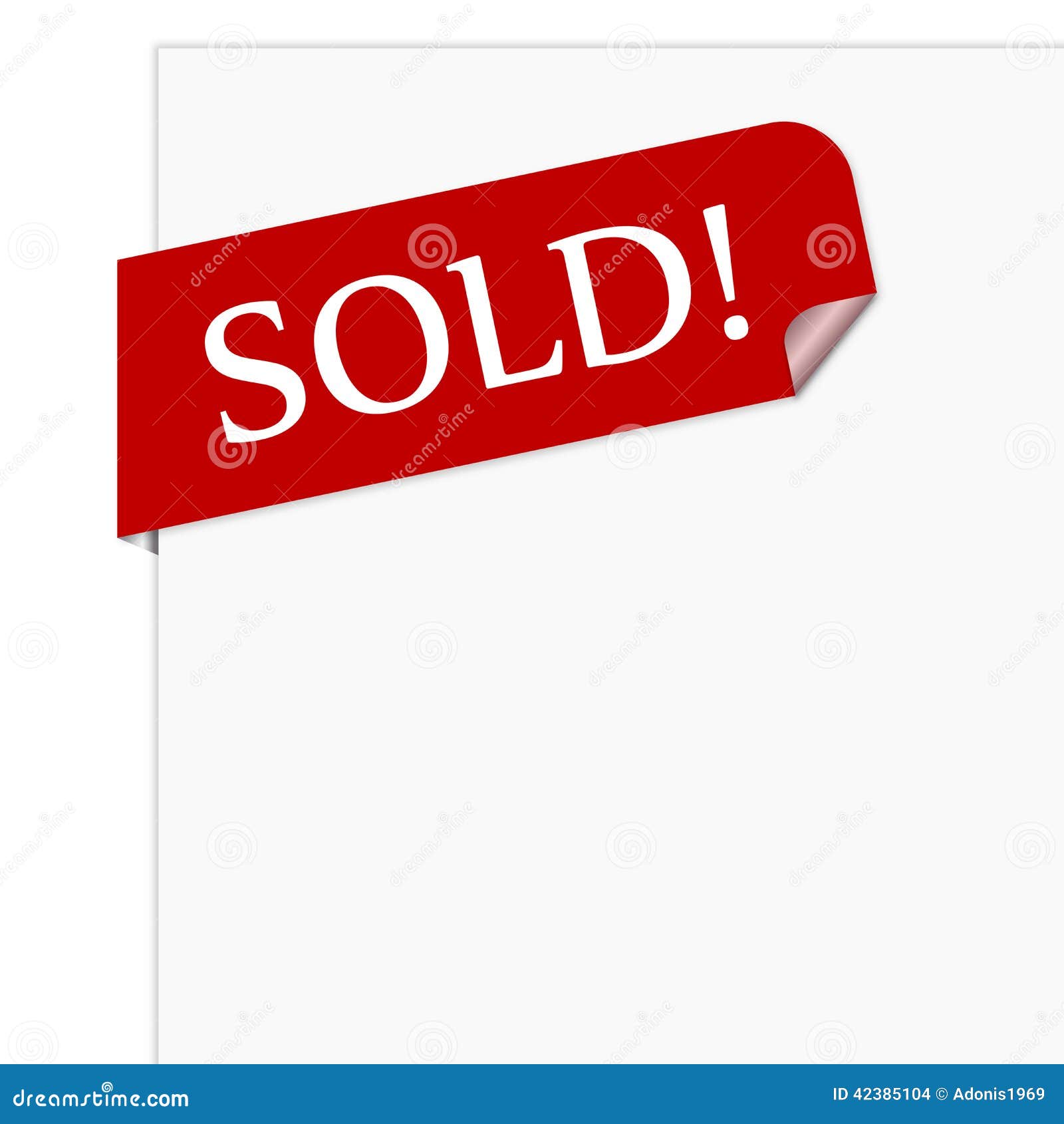 The Word SOLD on a Red Sticker or Sign Stock Illustration ...