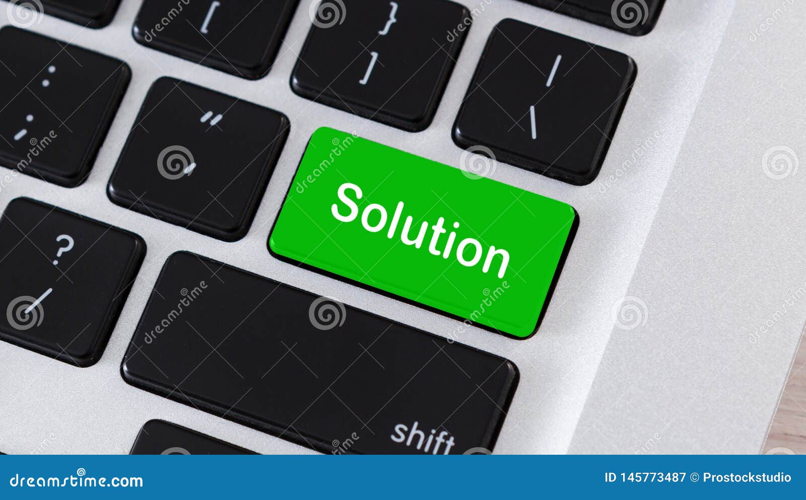 Word Solution on Enter Key of Computer Keyboard Stock Image - Image of ...