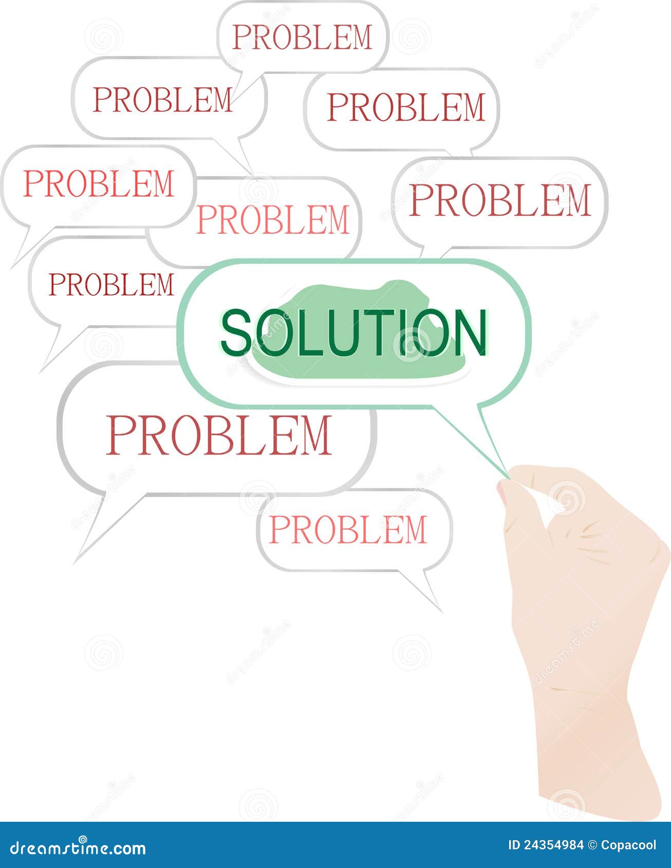 Word Solution Isolated on White Background Stock Vector - Illustration ...