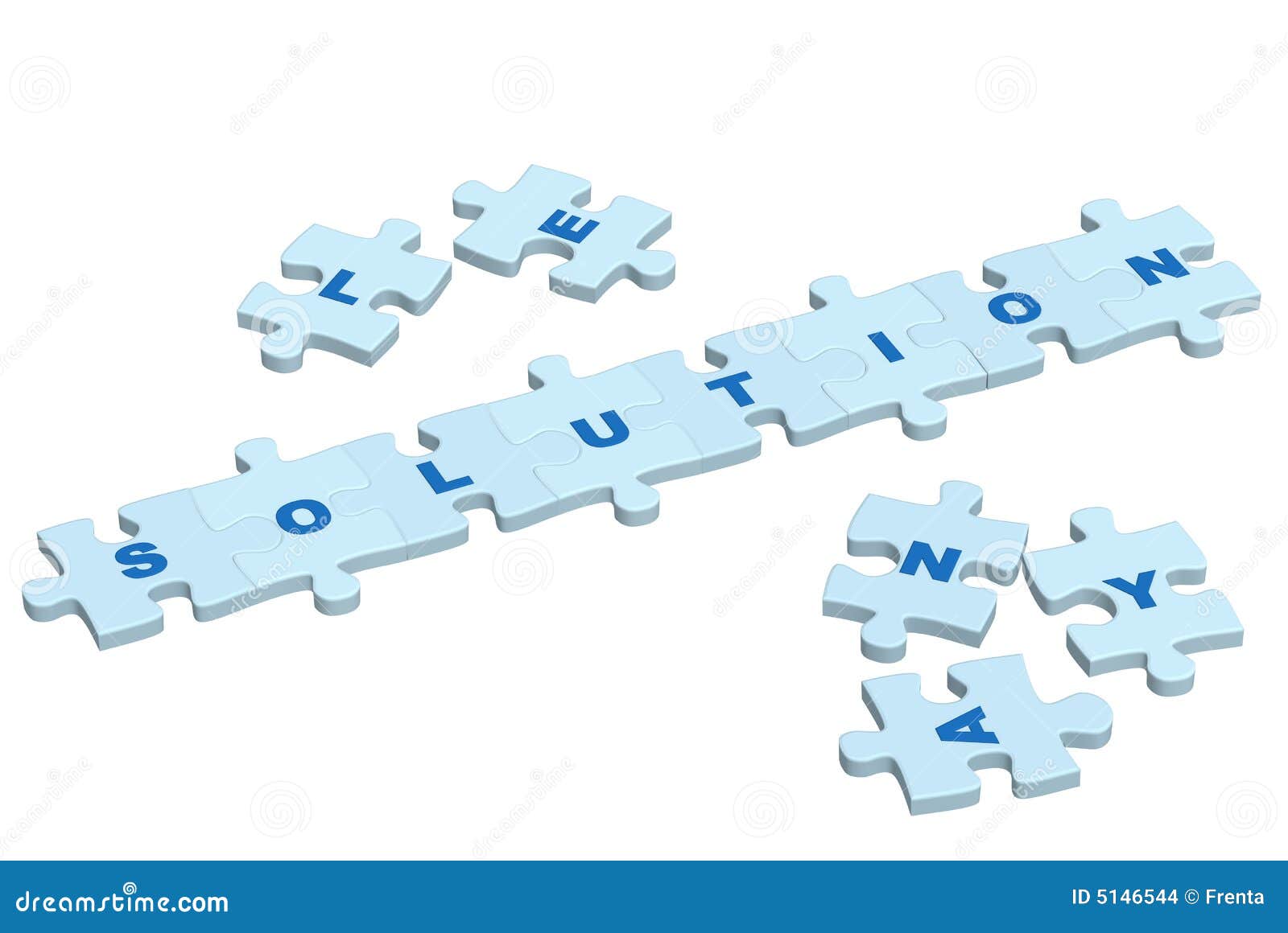 Word Solution from Slices of a Puzzle Stock Illustration - Illustration ...