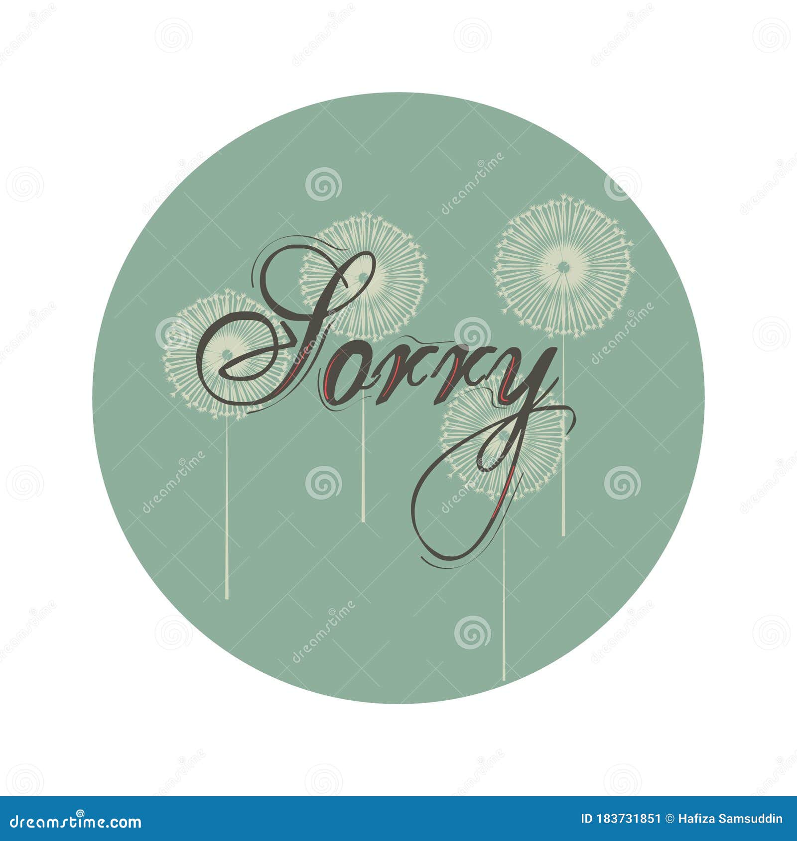 Word Sorry. Vector Illustration Decorative Background Design Stock ...