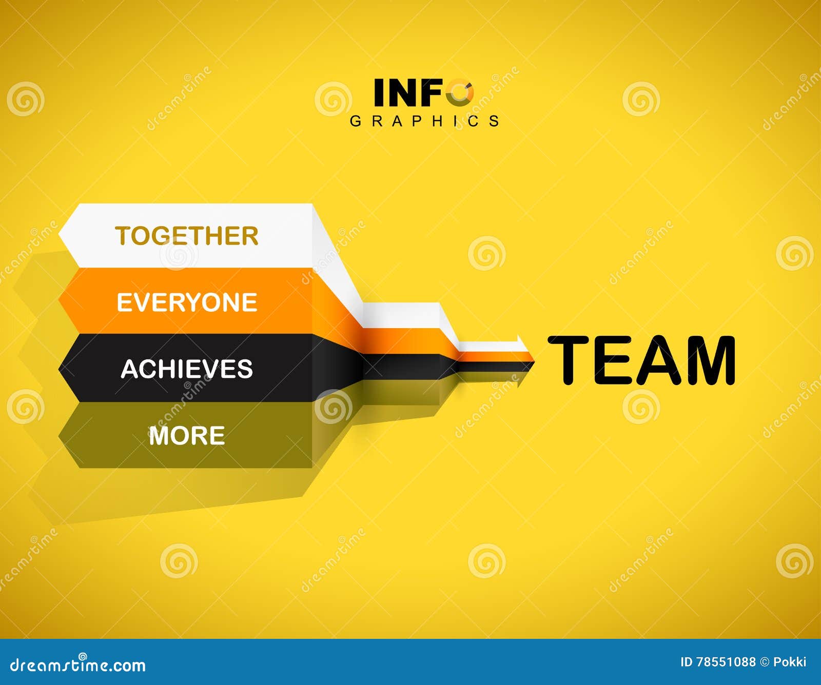 Word Spell "TEAM" on Colorful Paper Stripes. Stock Vector ...