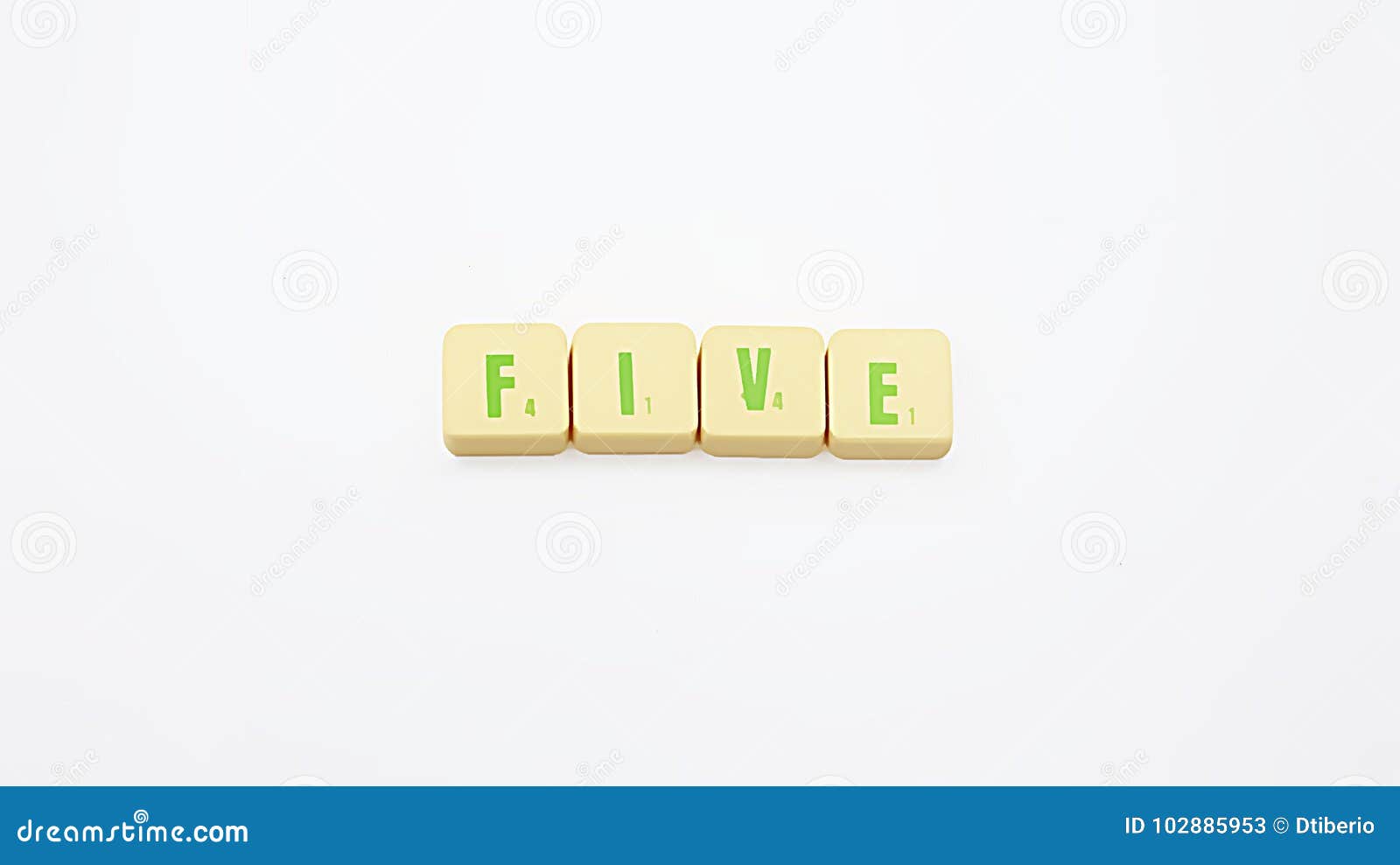 Word Five stock image. Image of five, meaning, letter - 102885953