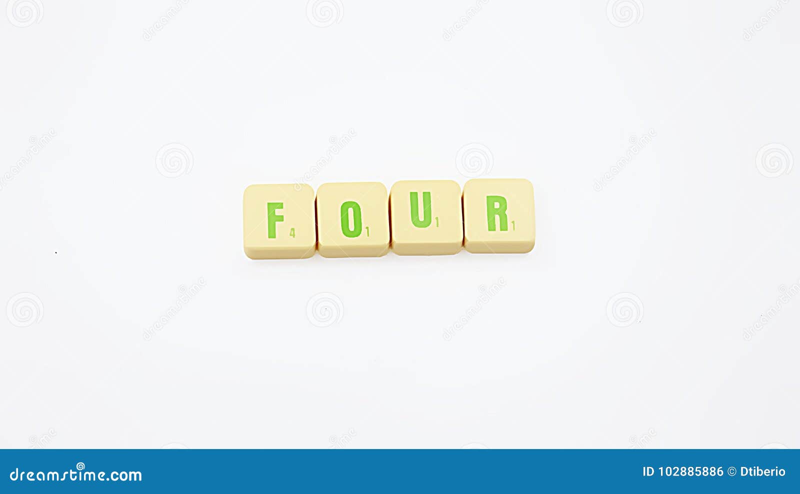 Word Four stock photo. Image of writing, language, word - 102885886