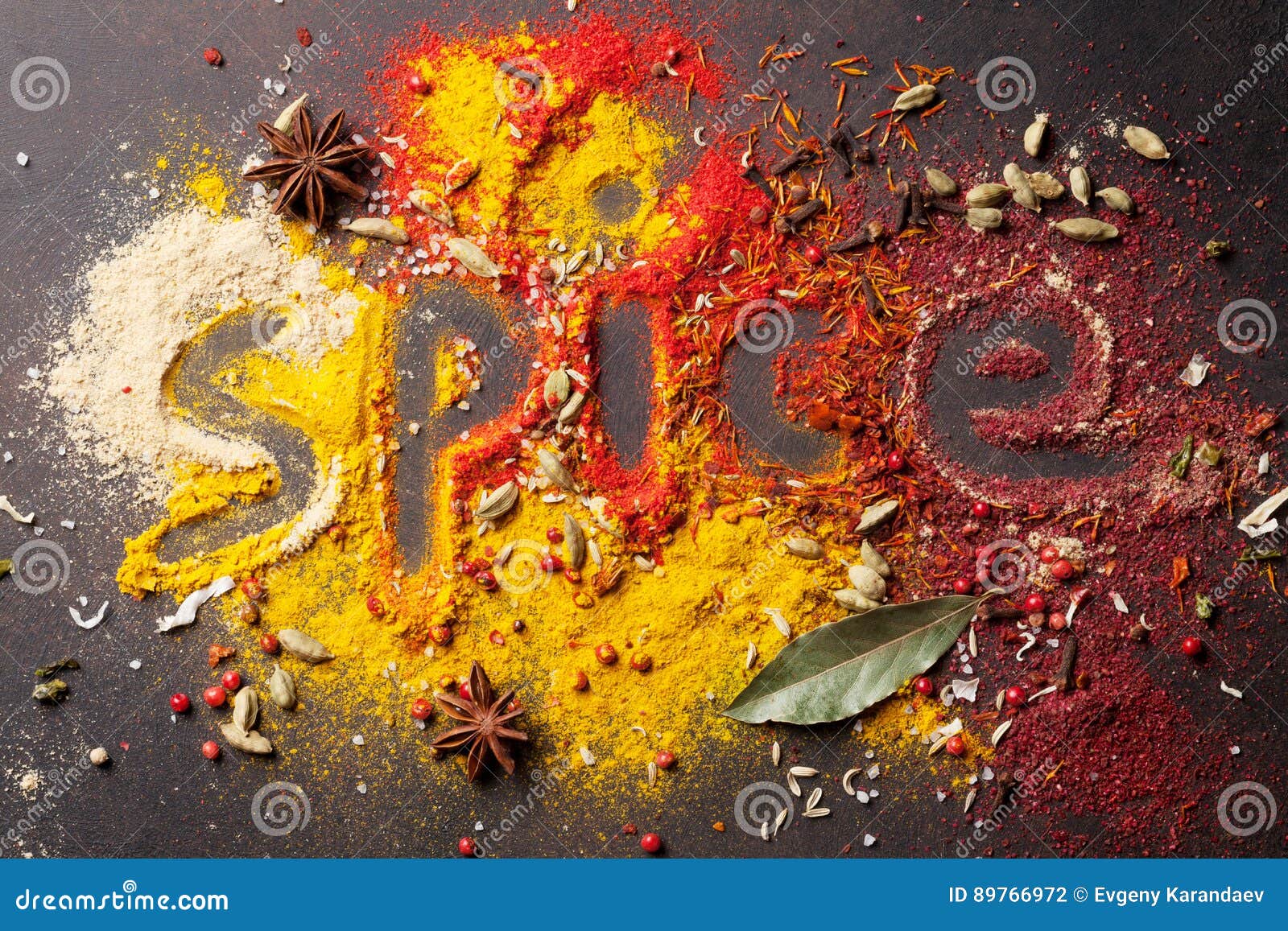 Word Spice Drawing on Various Spices Stock Photo - Image of paprika ...