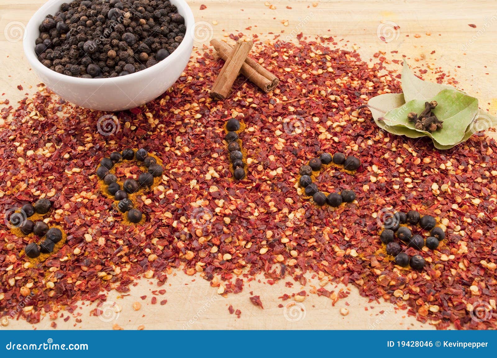 Word Spice Written Over Chilli Flakes Stock Photo - Image of asian ...