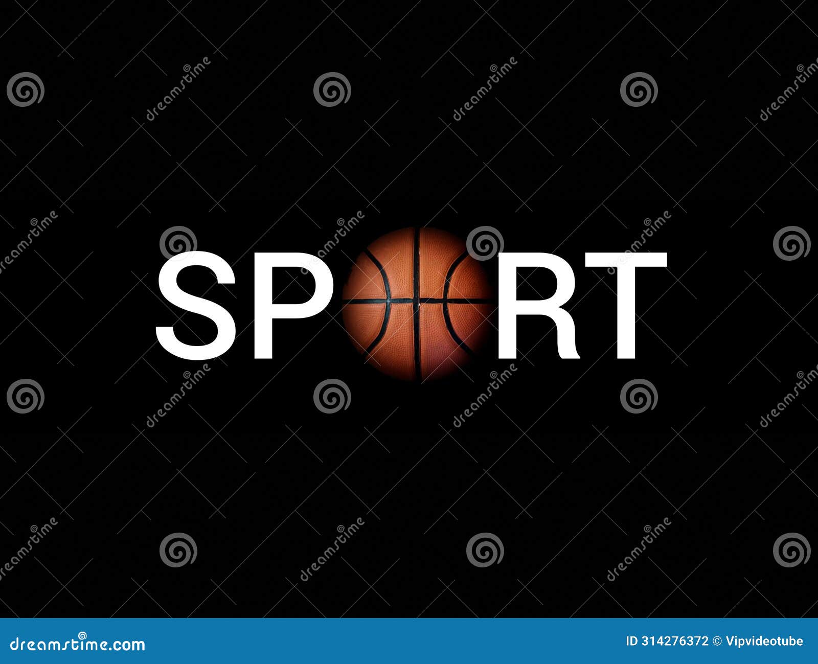 The Word Sport in Large Font on a Black Background Stock Illustration ...