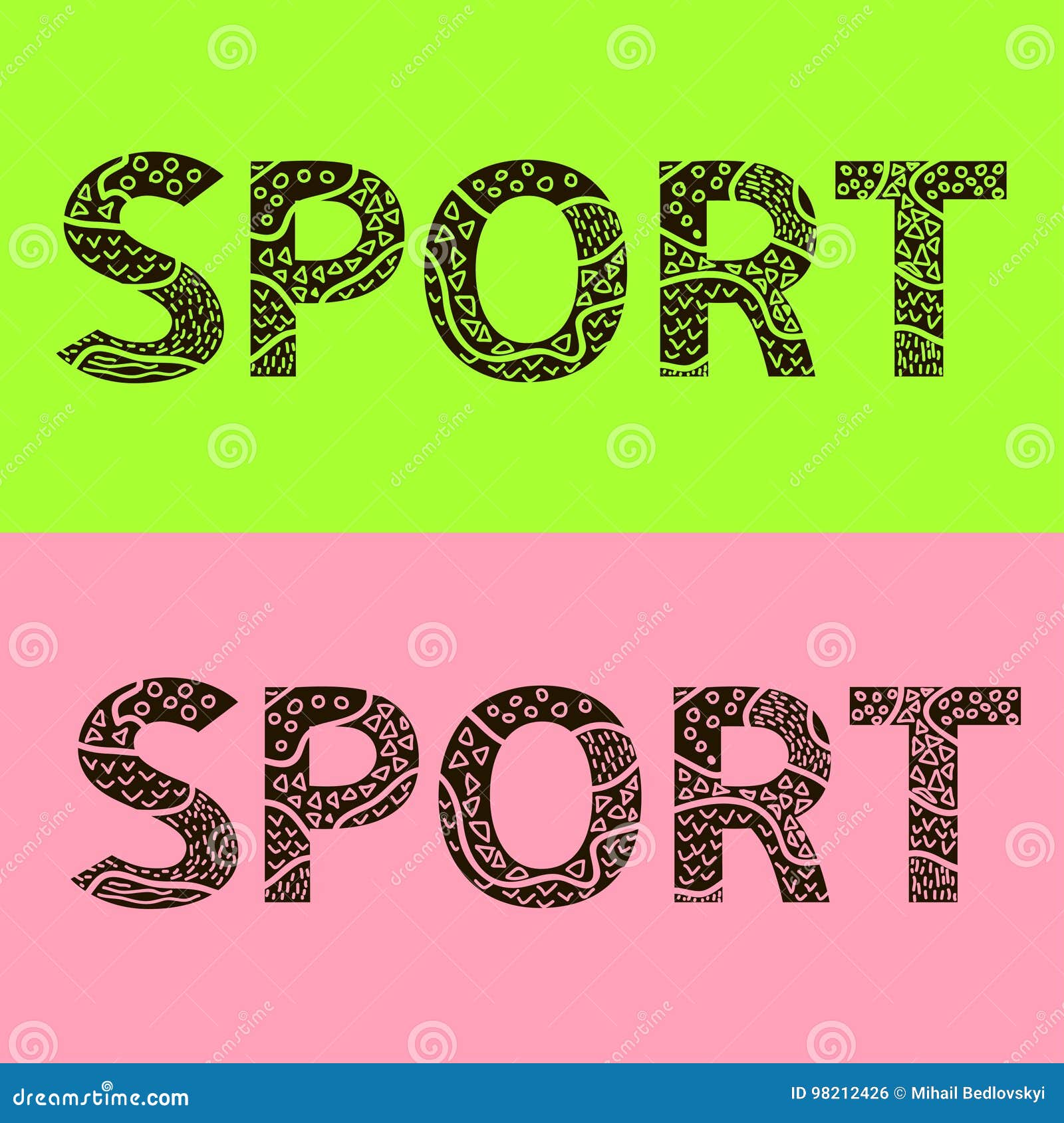 Word Sport is from Stylized Letters Stock Vector - Illustration of body ...