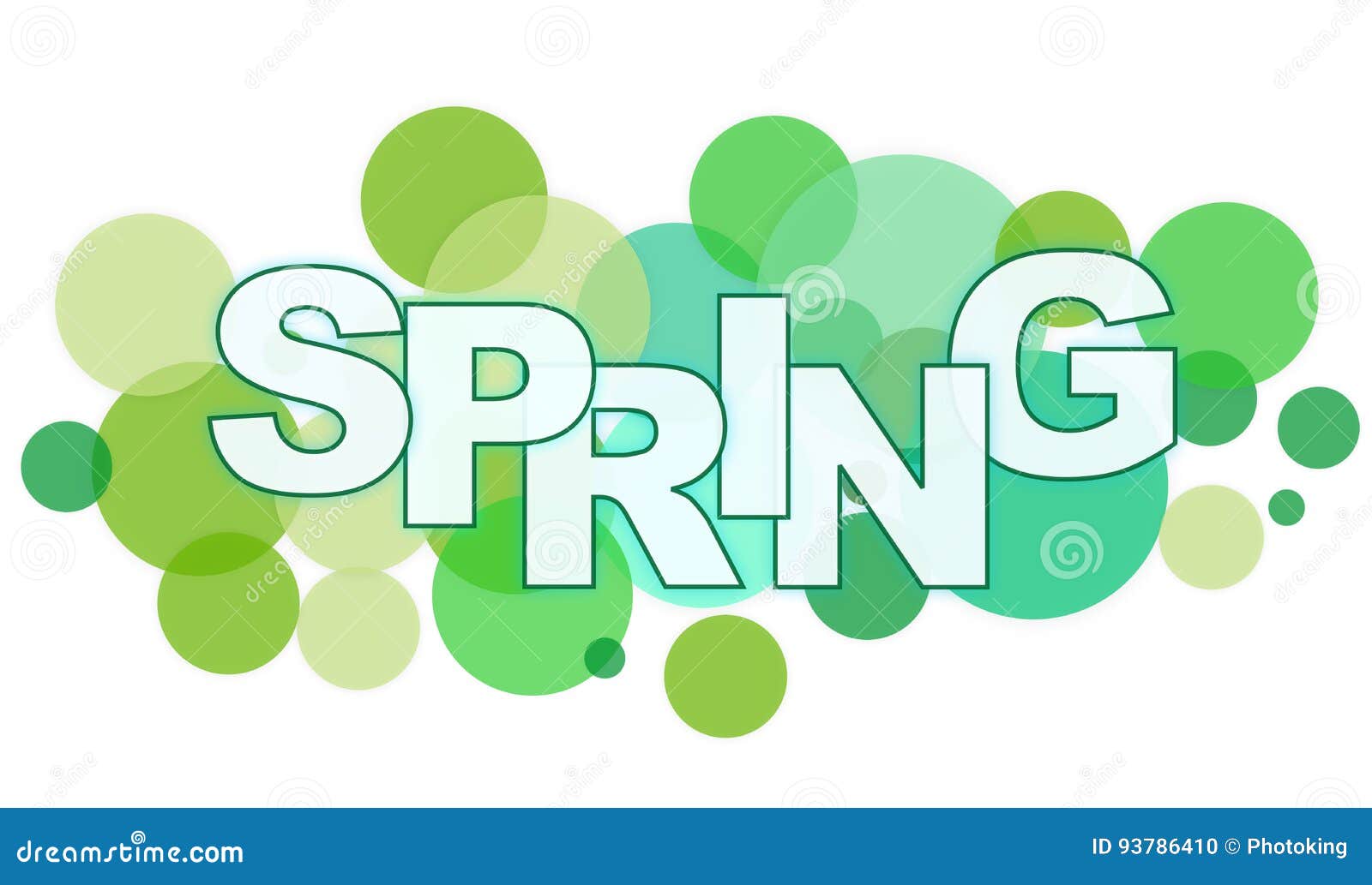 Word SPRING stock illustration. Illustration of green - 93786410