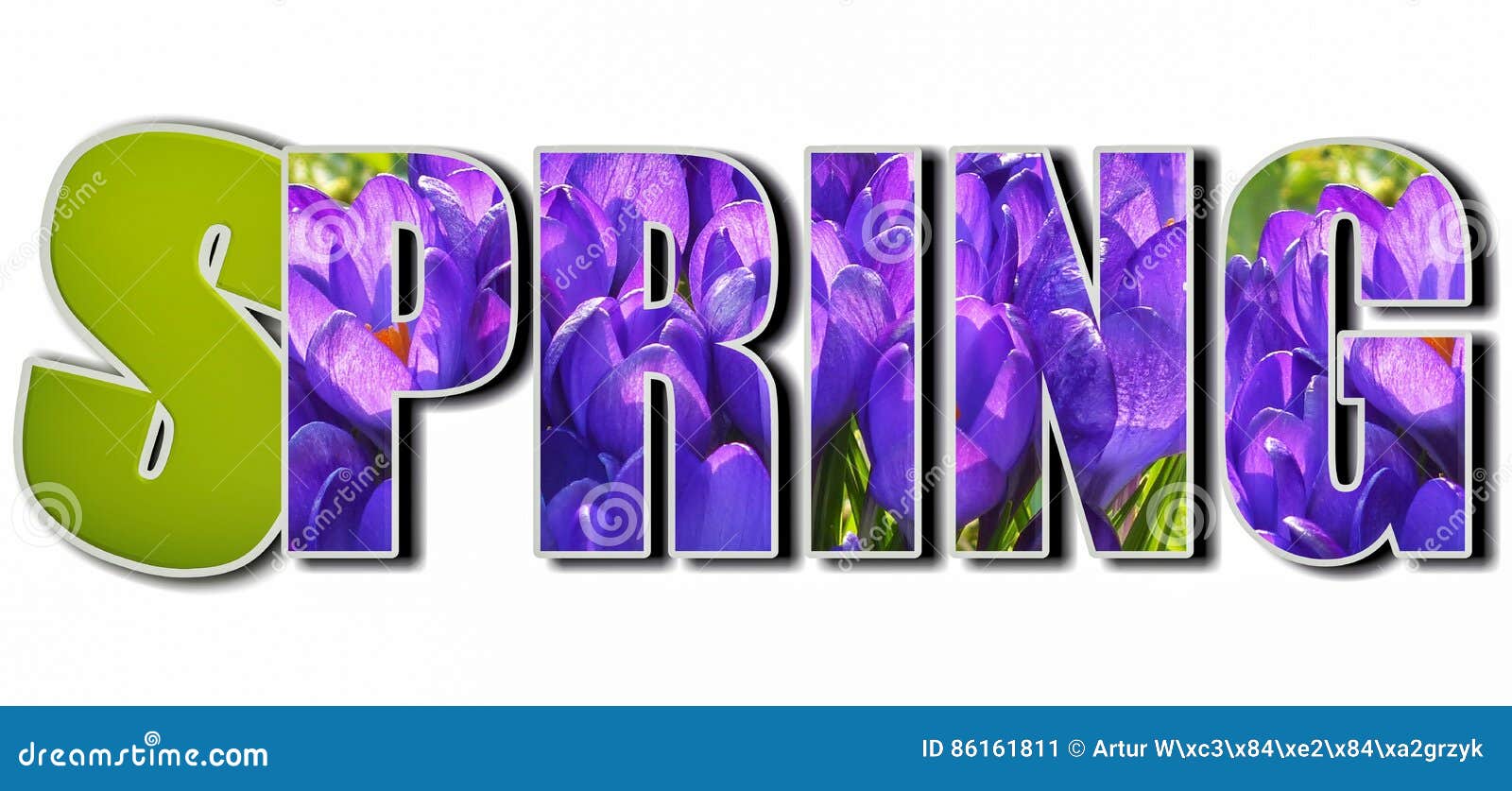 The word `Spring` stock illustration. Illustration of drawn - 86161811