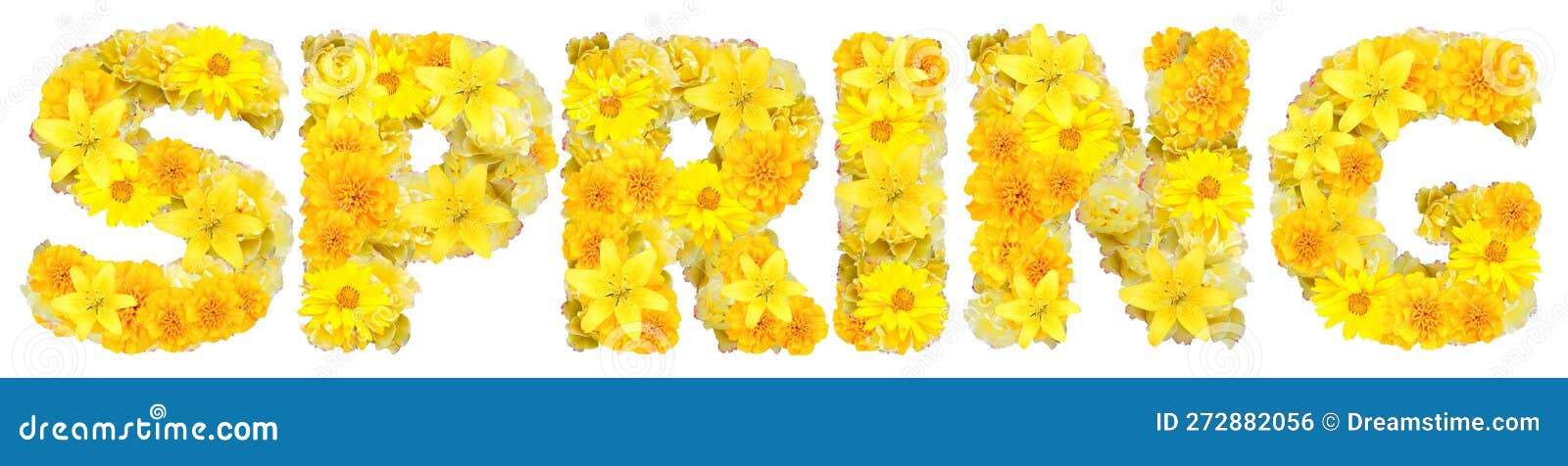 Spring stock photo. Image of yellow, word, text, springtime - 272882056