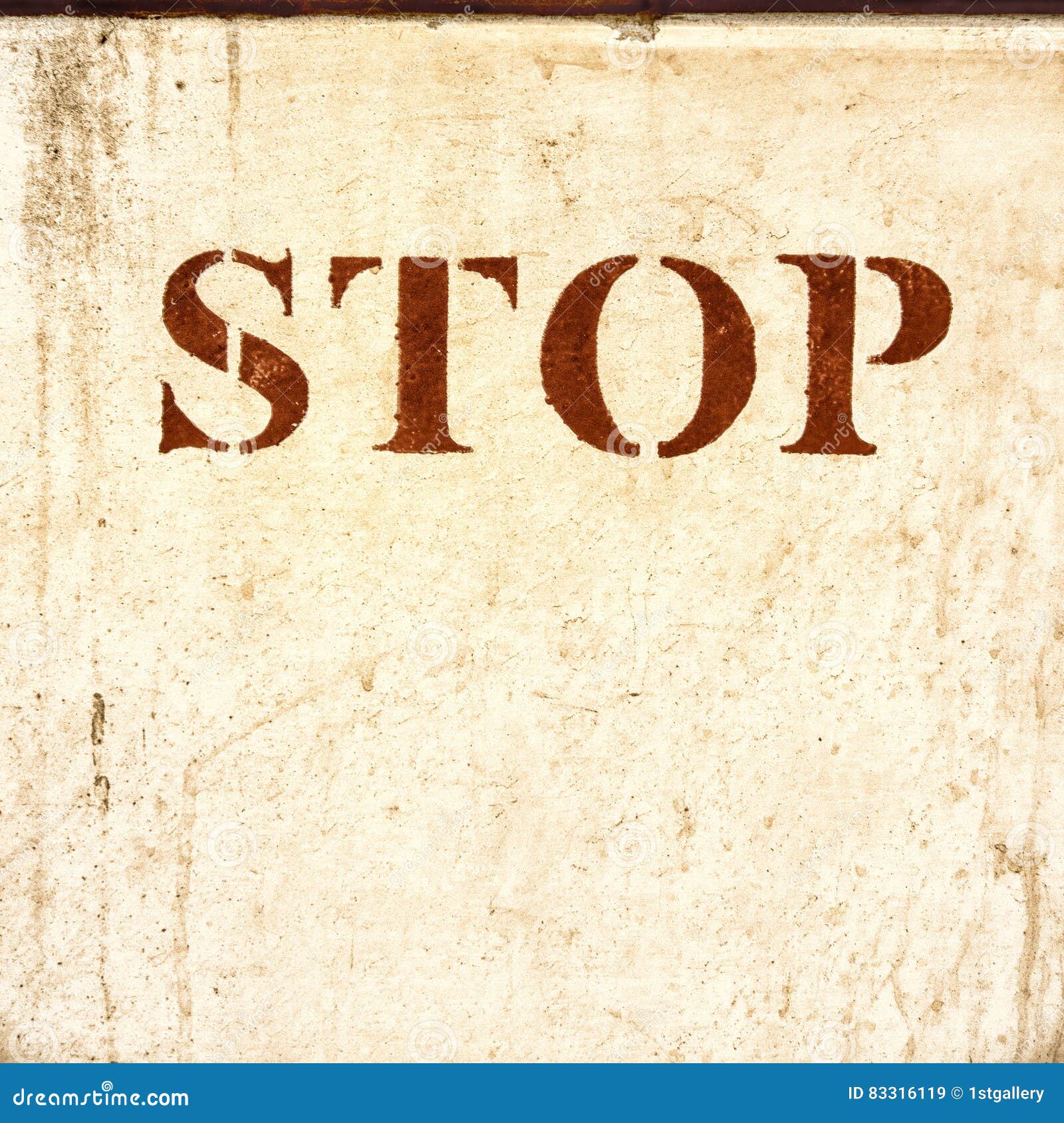 Word stop stock image. Image of symbol, paint, word, signage - 83316119