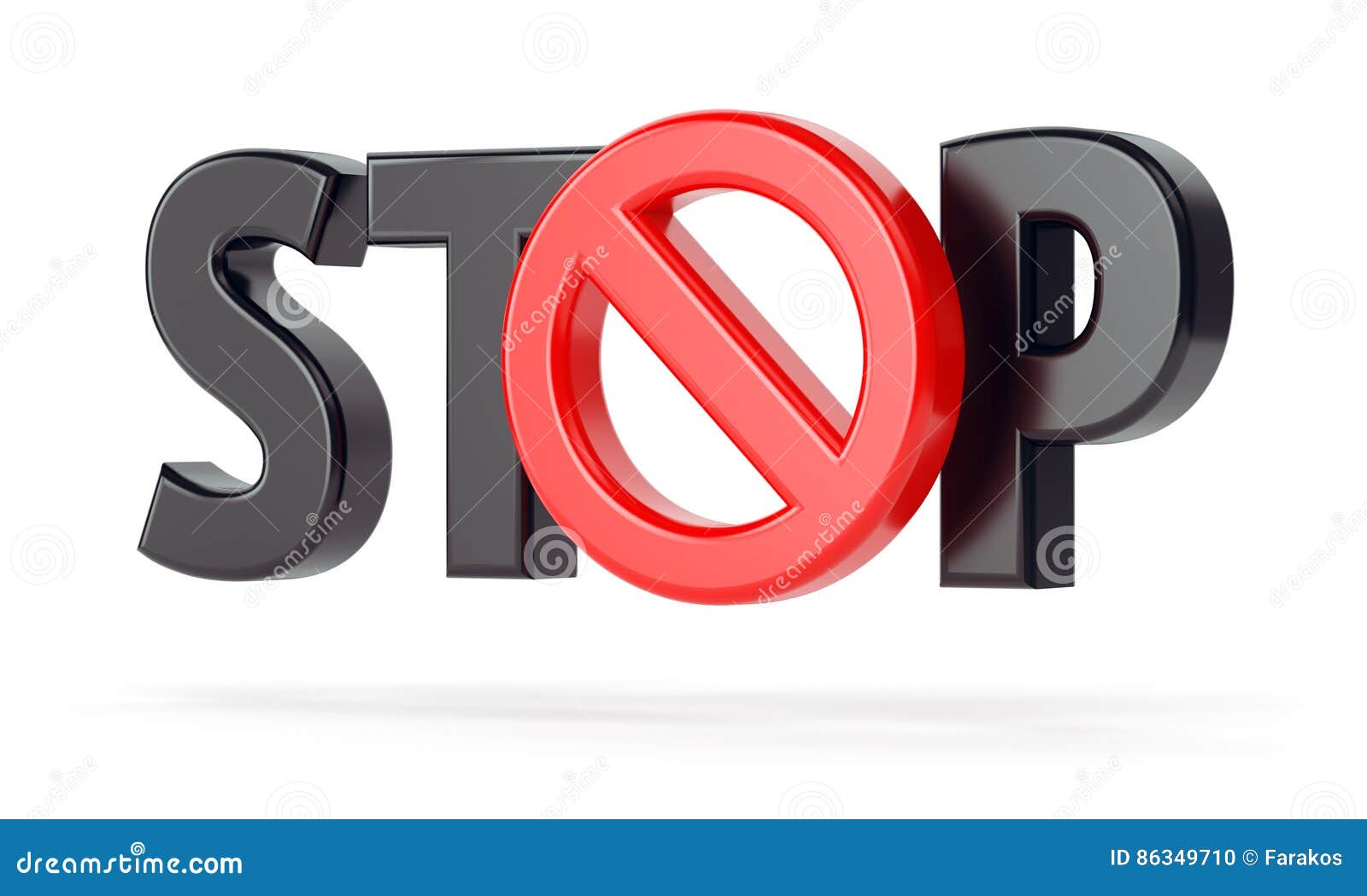 Word STOP With Red No Symbol Stock Photography | CartoonDealer.com ...