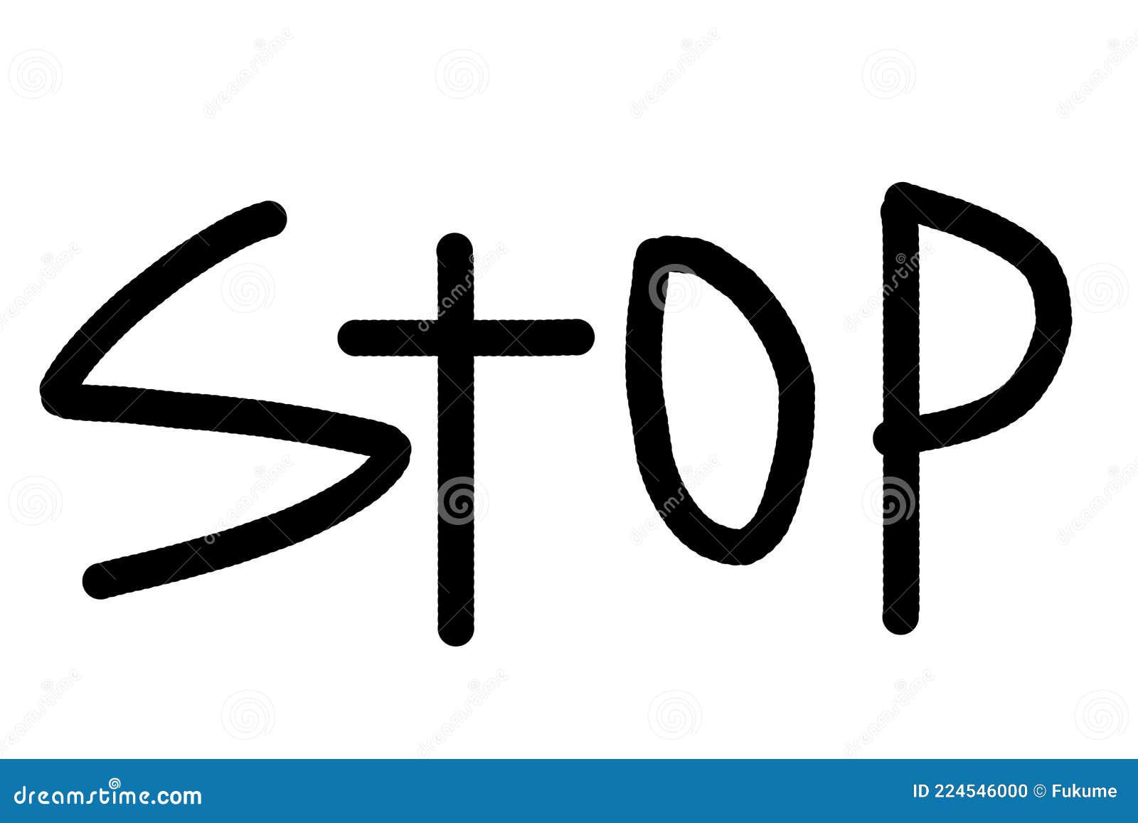 Word Stop on White Background Illustration Stock Illustration ...