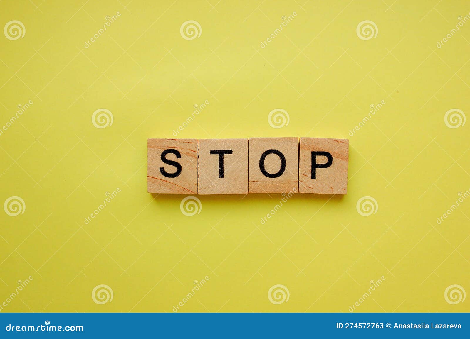 The Word STOP on a Yellow Background. Stock Image - Image of text ...