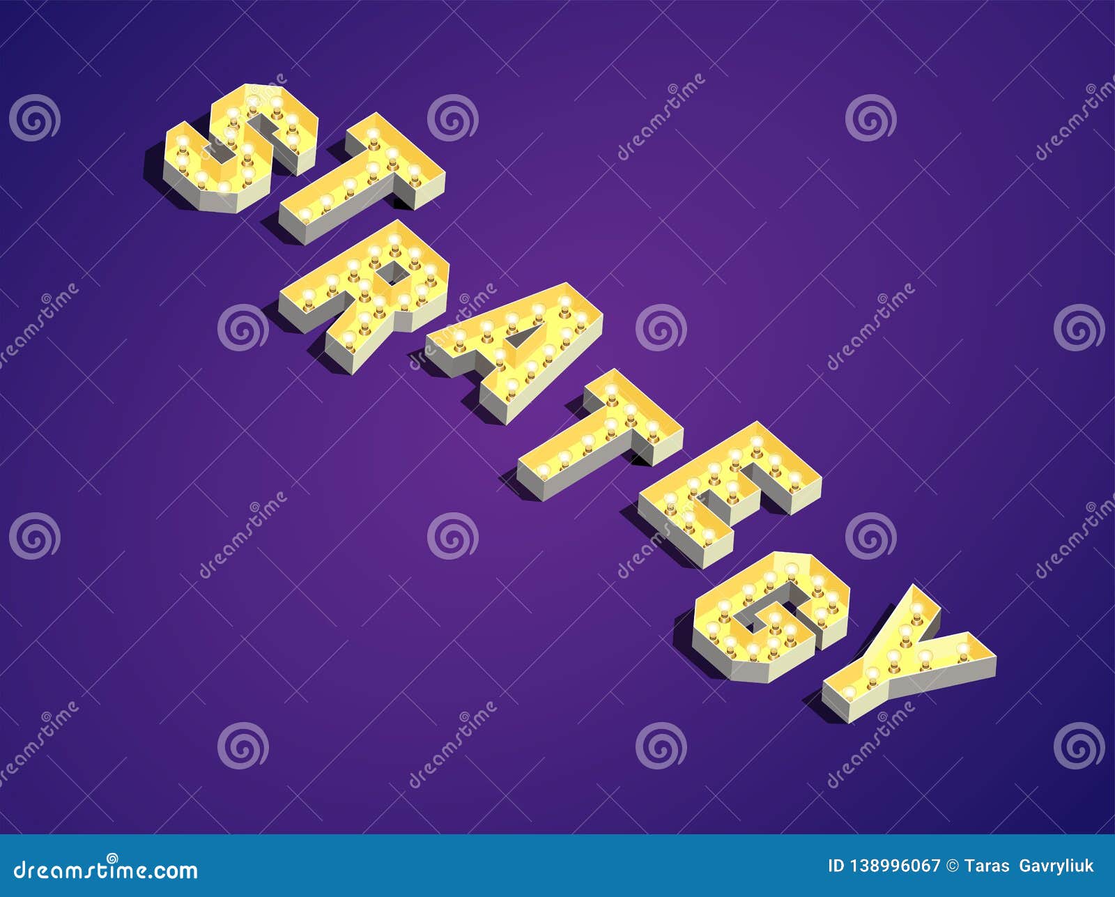 The Word STRATEGY in Retro Style Stock Vector - Illustration of ...