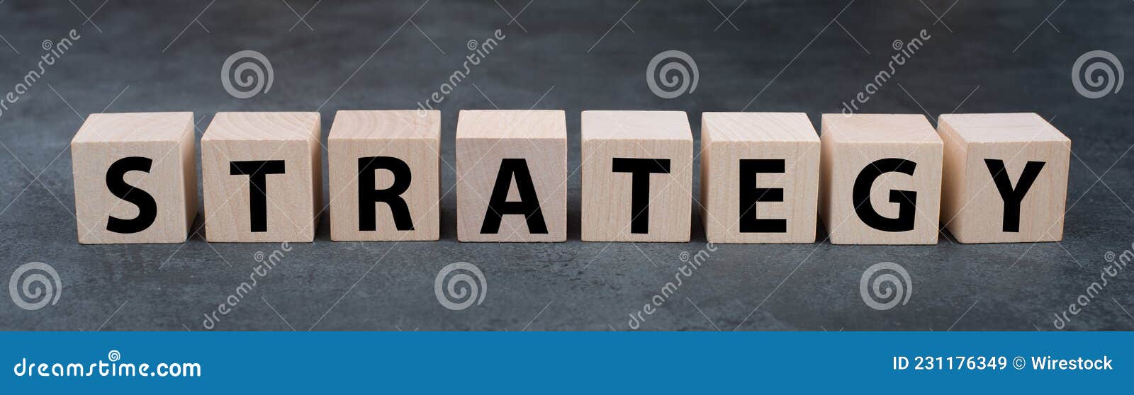 The Word Strategy is Standing on Wooden Blocks Stock Image - Image of ...