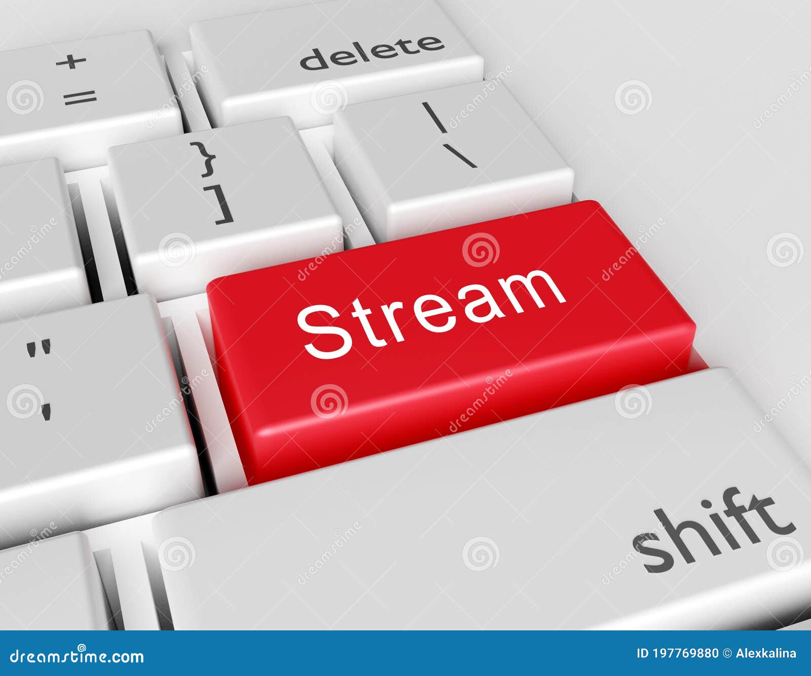 Word Stream is Written on a Computer Keyboard. Conceptual Image on a ...