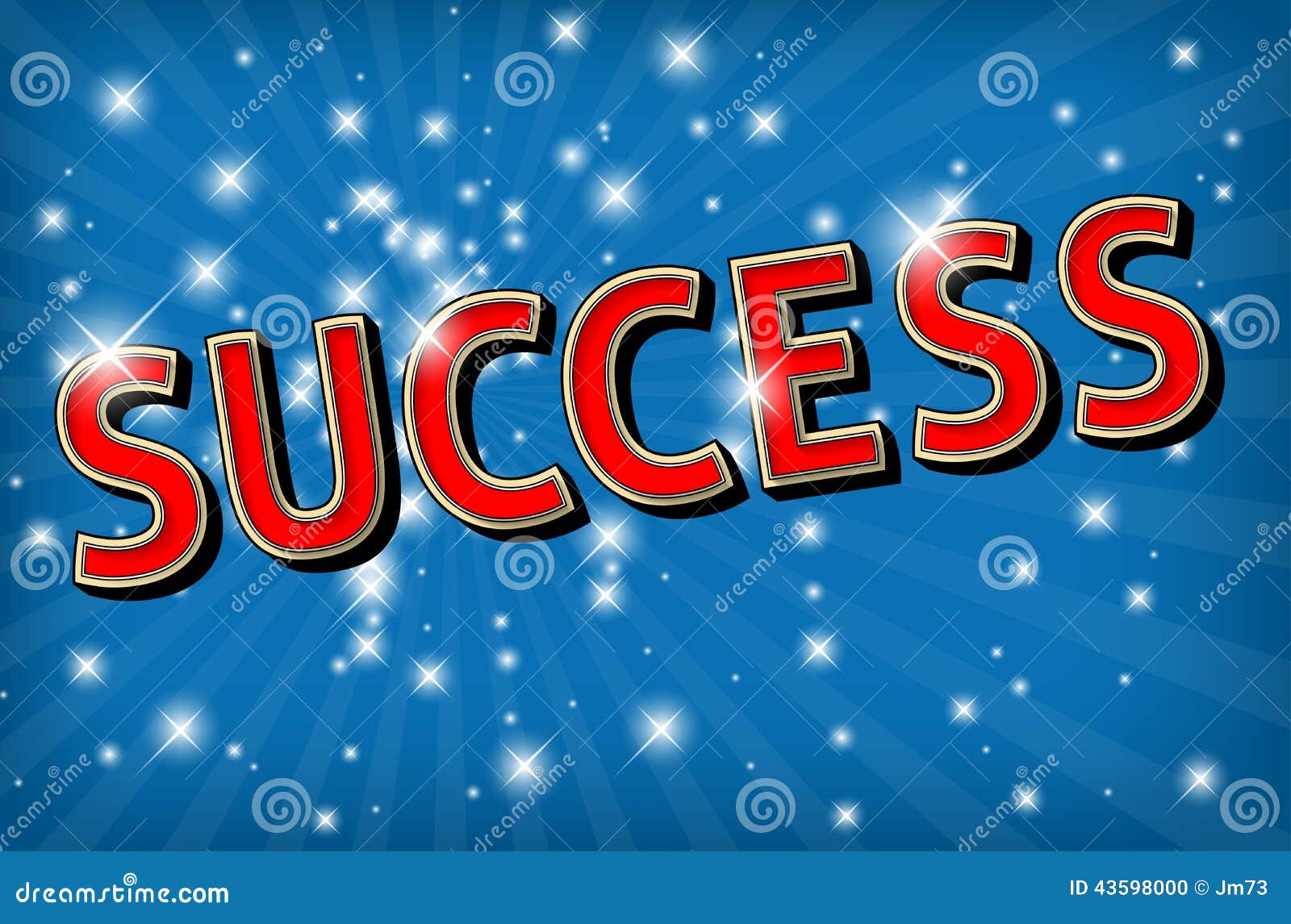 The Word SUCCESS on Glowing Background Stock Vector - Illustration of ...
