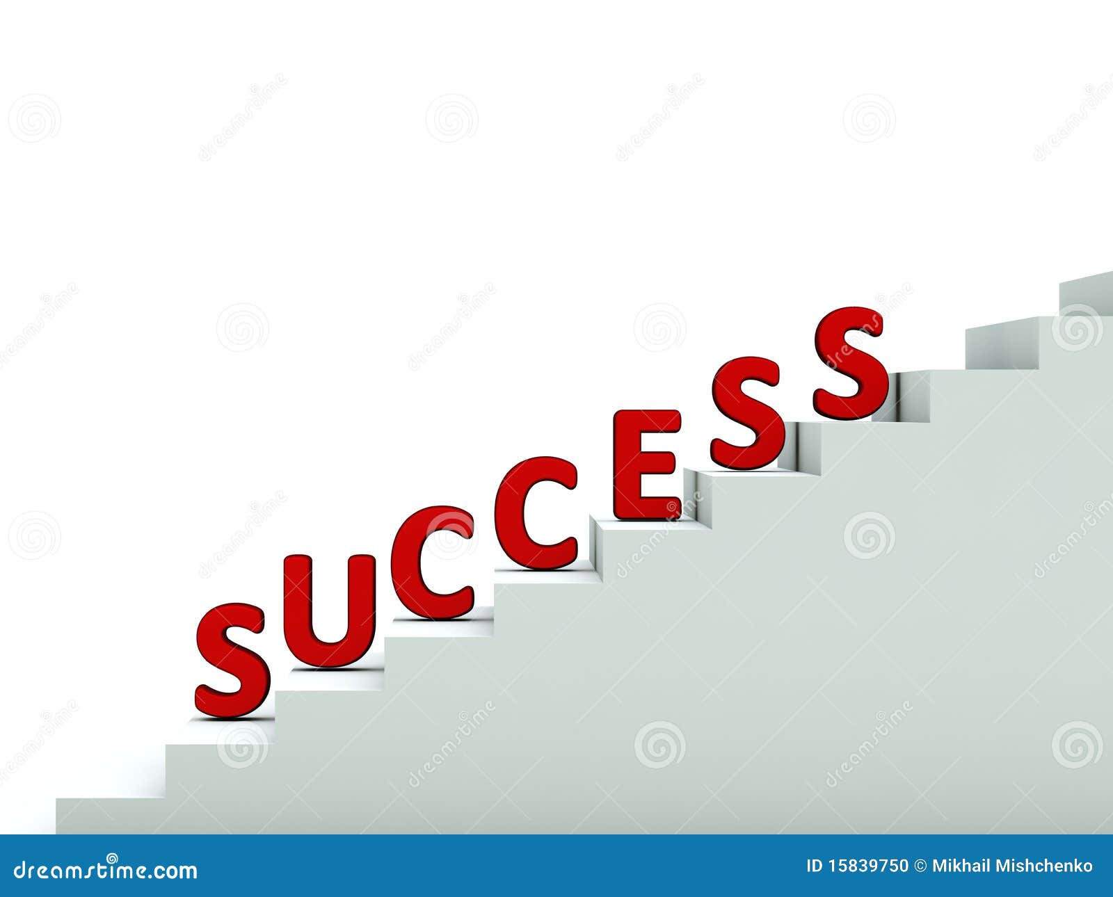 Word success on stair stock illustration. Illustration of management ...