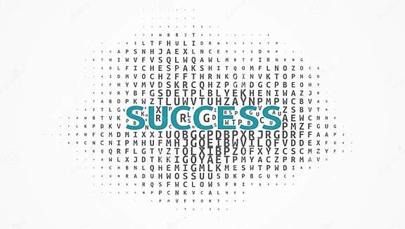 Word Success in Typography Characters Stock Vector - Illustration of ...