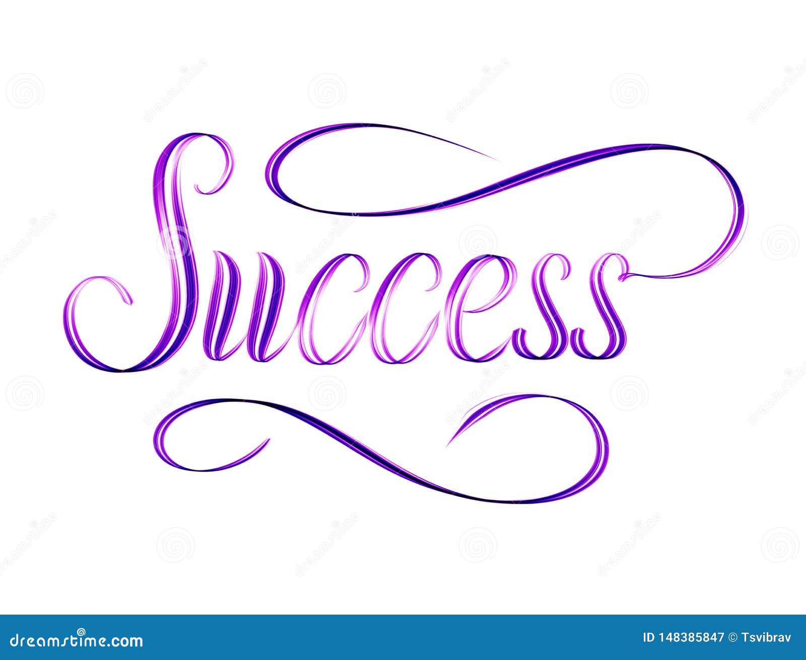 The Word Success Written in Script. Stock Illustration - Illustration ...