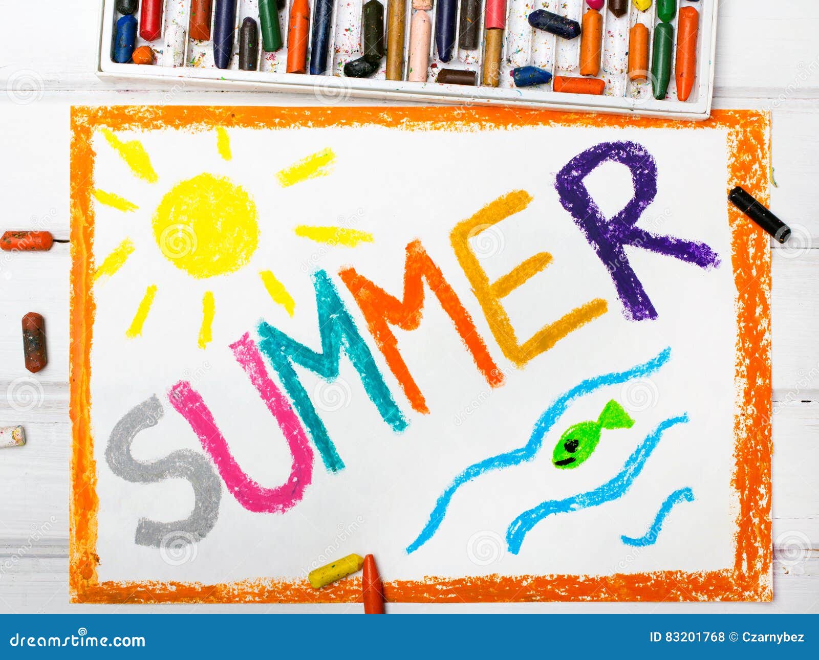 Word SUMMER stock illustration. Illustration of happy - 83201768