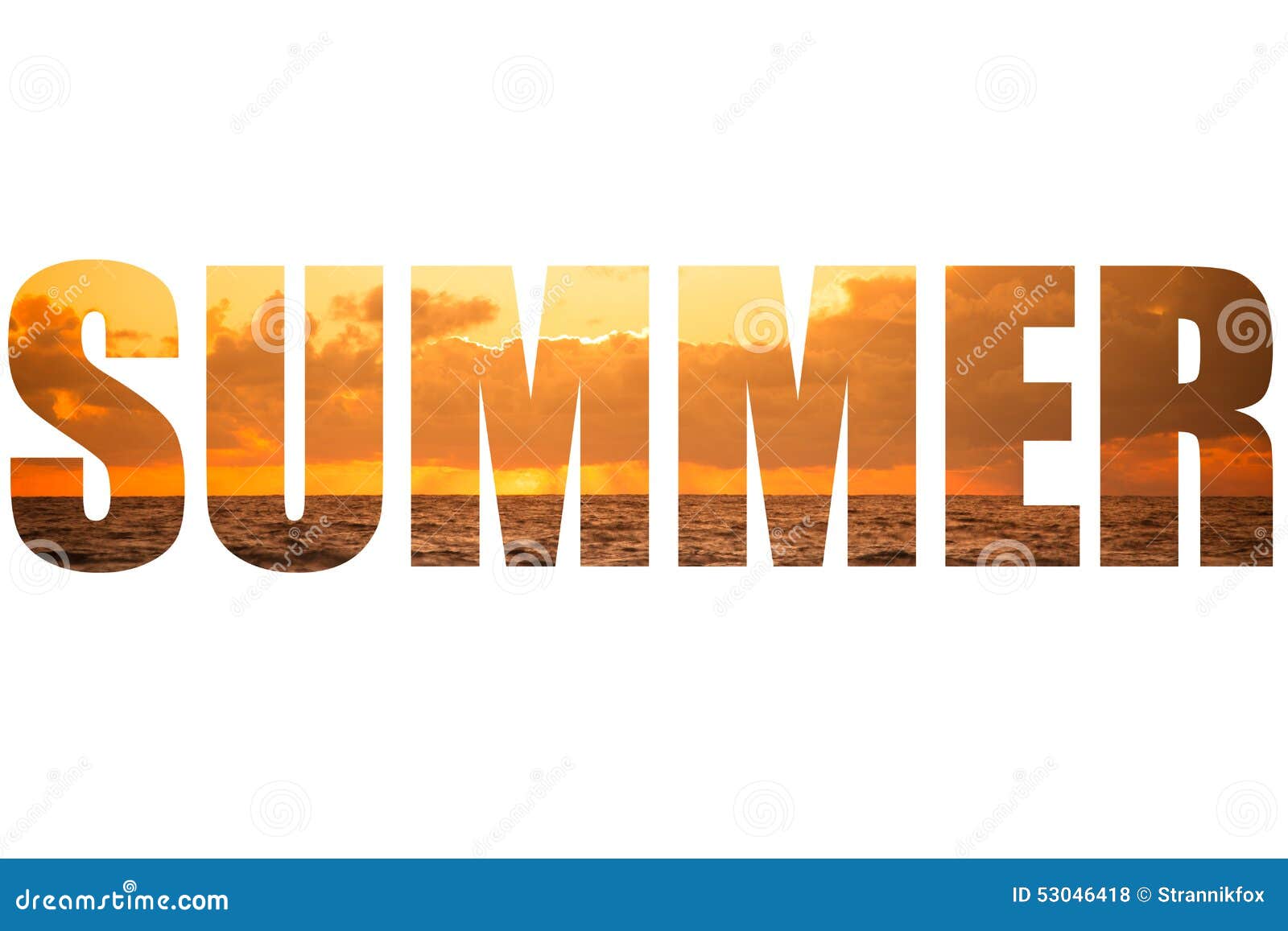 Word SUMMER Over Stormy Sunset on the Mediterranean. Clouds and Stock ...