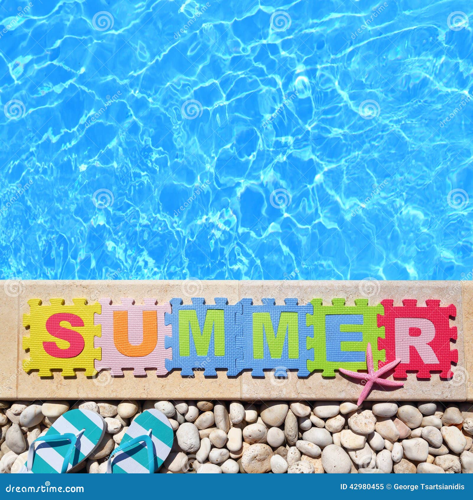 Word Summer Floating In A Swimming Pool Royalty-Free Stock Photo ...