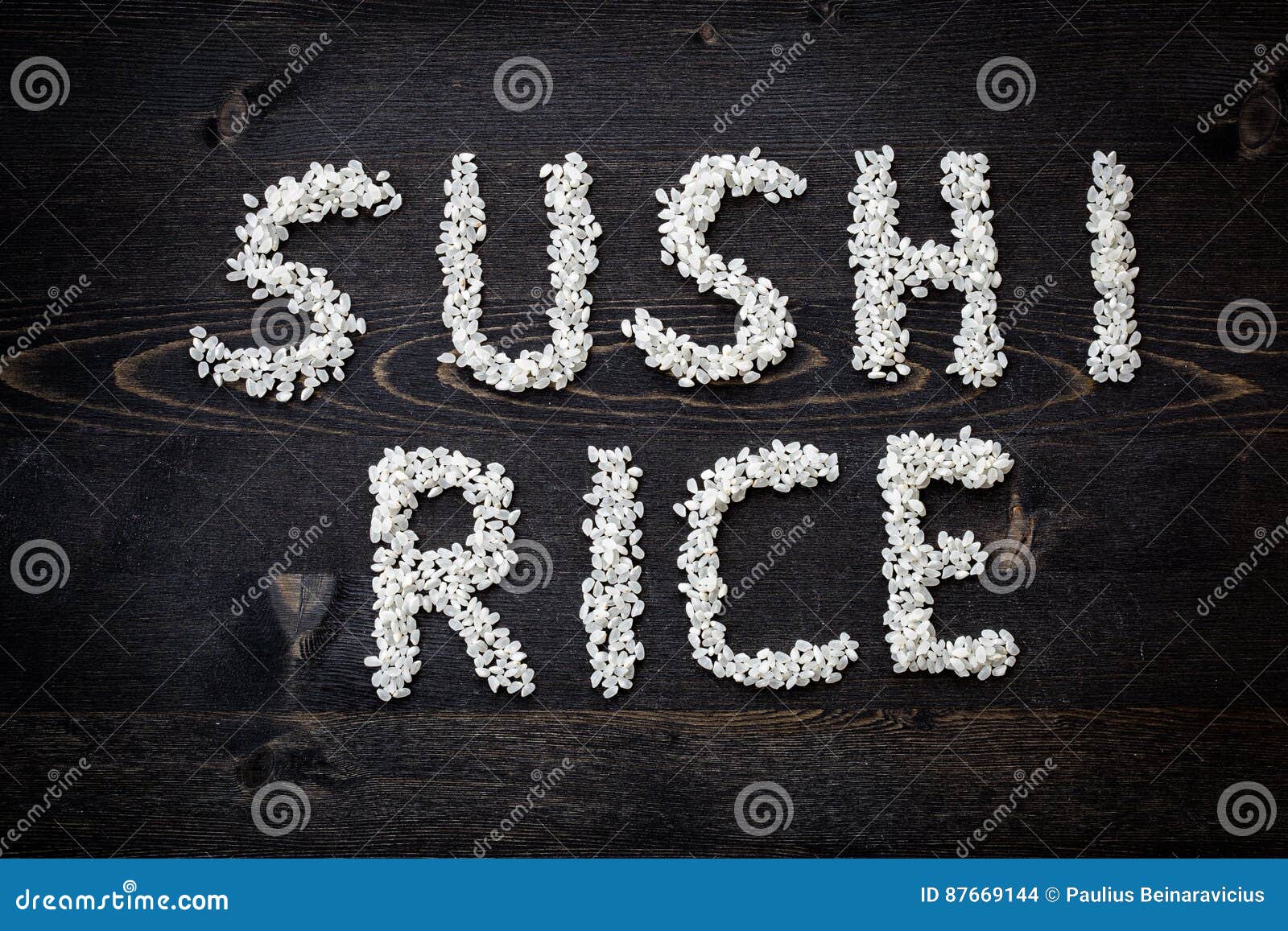 Word sushi rice stock photo. Image of meal, rice, grain - 87669144