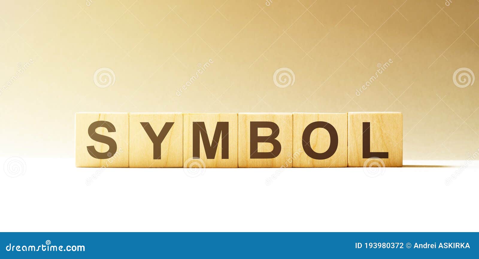 Word SYMBOL Made with Wood Building Blocks Stock Photo - Image of word ...