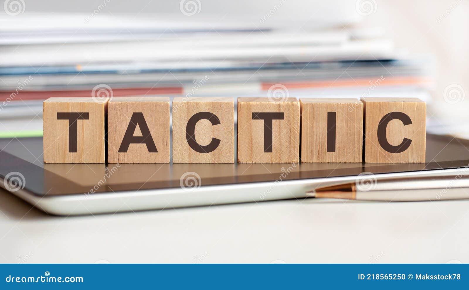 The Word Tactic is Written on Wooden Cubes, Concept Stock Photo - Image ...