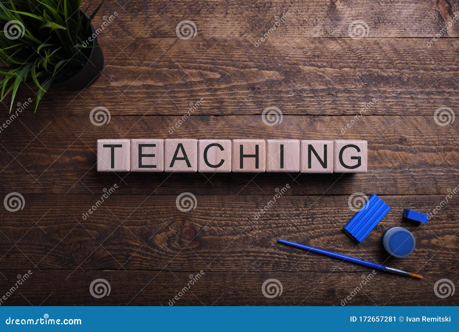 Word Teaching Wooden Cubes, Blocks on the Subject of Education ...