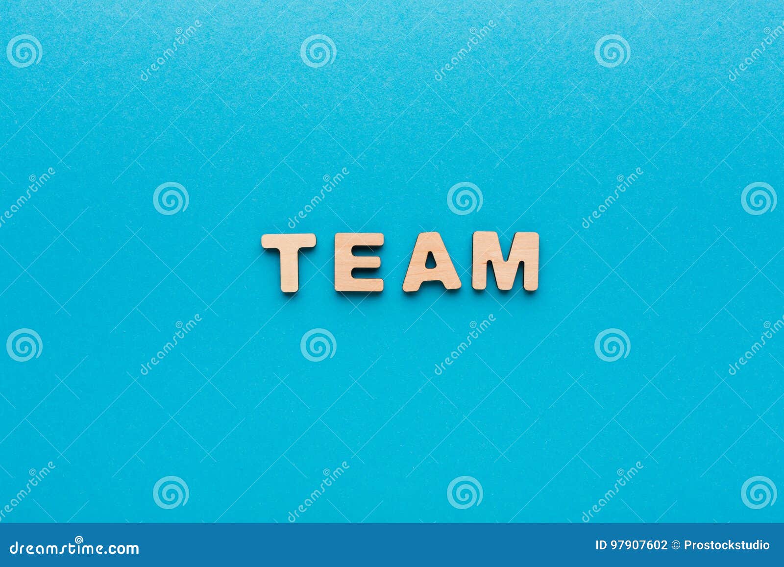 Word Team on Blue Background Stock Photo - Image of blue, goal: 97907602