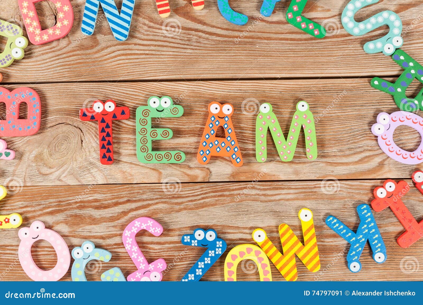 Word TEAM letters stock image. Image of employee, company - 74797091