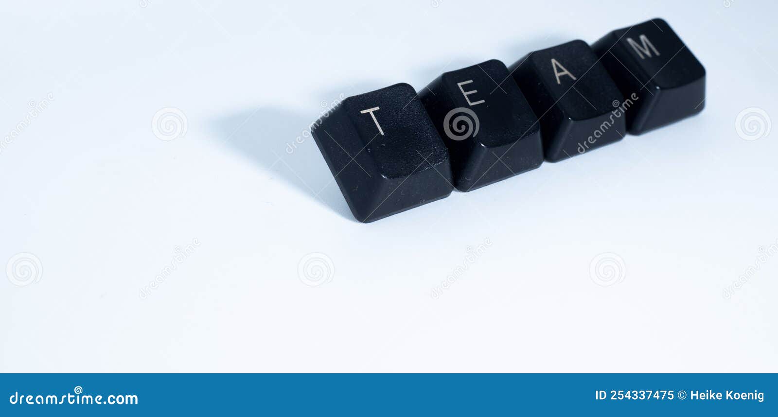The Word `TEAM` Written with Keyboard Keys Stock Image - Image of ...