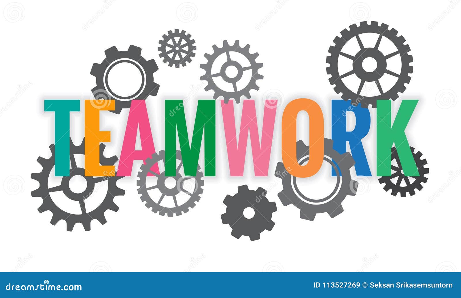 Word Teamwork, Banner Text Color, Vector 10 Stock Vector - Illustration ...